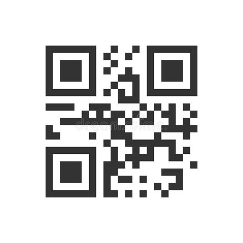 Qr Code Icon Template Of Quick Responce Matrix Barcode Stock Vector