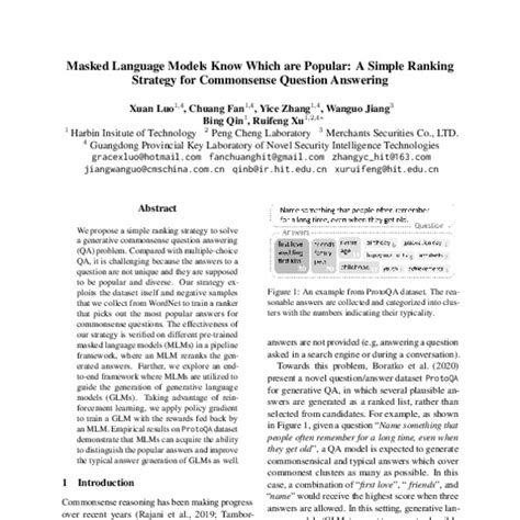Masked Language Models Know Which Are Popular A Simple Ranking Strategy For Commonsense