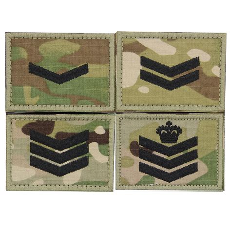 Commando Multicam Black Hook And Loop Rank Patch