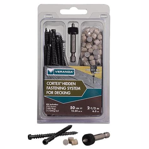 Fastenmaster Cortex Hidden Fastening System For Veranda Decking 2 1 2 Inch Cortex Screws And