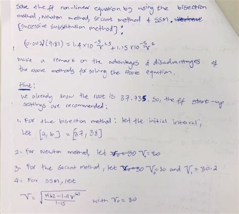 Solved Save The Ff Non Linear Equation By Using The Chegg