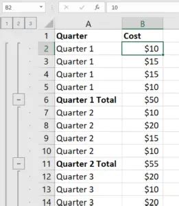 Insert Subtotals For A Range Of Data In Excel BrainBell