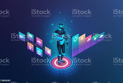 로봇 공정 자동화 개념 Rpa 3d 이소메트릭 일러스트레이션 0명에 대한 스톡 벡터 아트 및 기타 이미지 0명 가상현실 고급 Istock