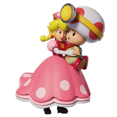 Blender Super Mario Peachette And Captain Toad By Inkbennie On