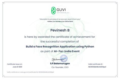 Pevinesh B On Linkedin Facerecognition Python Coding