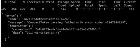 Bash Microsoft Onedrive Api Invalidauthenticationtoken Compacttoken Parsing Failed With Error