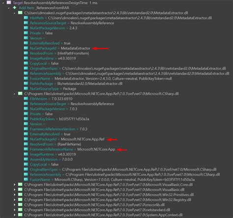 ResolveAssemblyReferencesDesignTime Returning Many Items Unused By NET Core Projects In VS