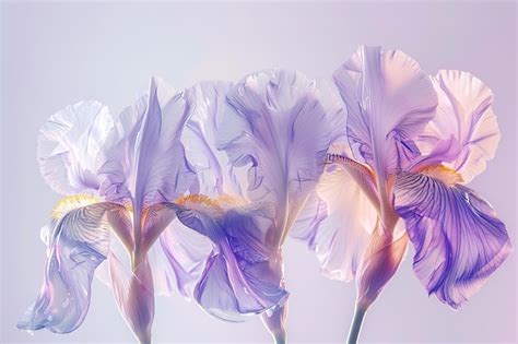 Blue Flag Iris Versicolor Detail On Dark Background Premium Ai