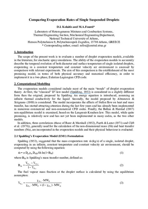 Surface Evaporation Rate Equation Tessshebaylo