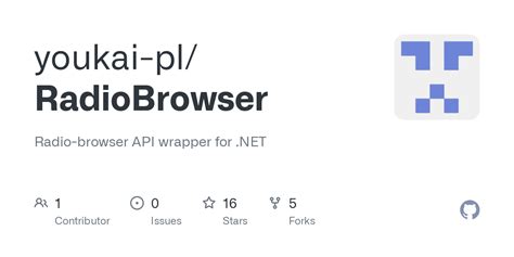 Github Youkai Pl Radiobrowser Radio Browser Api Wrapper For Net