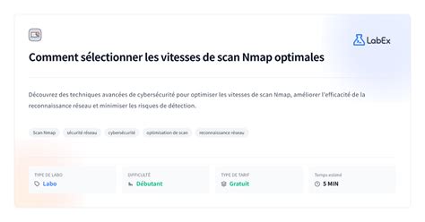 Comment Sélectionner Les Vitesses De Scan Nmap Optimales Labex