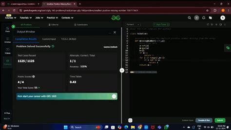 Srilakshmi Gundabattula On Linkedin Geekstreak2024 Problemsolving Codingjourney Gfg160