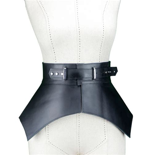 Women S Leather Peplum Corset Belt Plus Size Belt Etsy