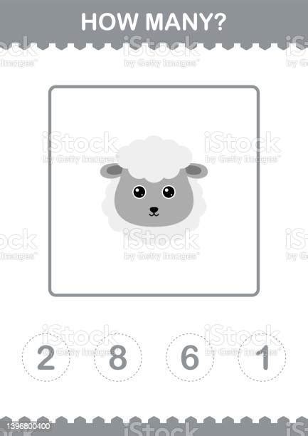 หน้าแกะกี่ตัว แผ่นงานสําหรับเด็ก ภาพประกอบสต็อก ดาวน์โหลดรูปภาพตอนนี้ การคำนวณ กิจกรรม