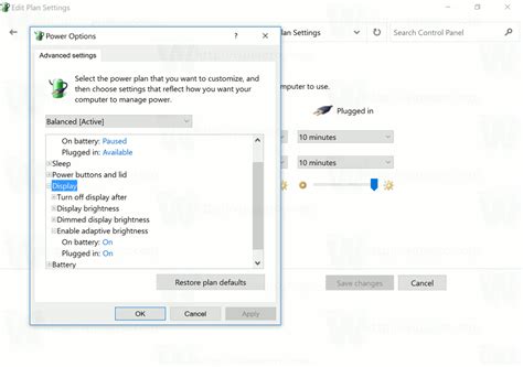 How To Enable Or Disable Adaptive Brightness In Windows 10