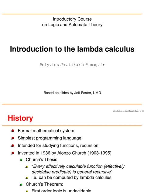 Lambda Calculus Slides Pdf Functional Programming Software