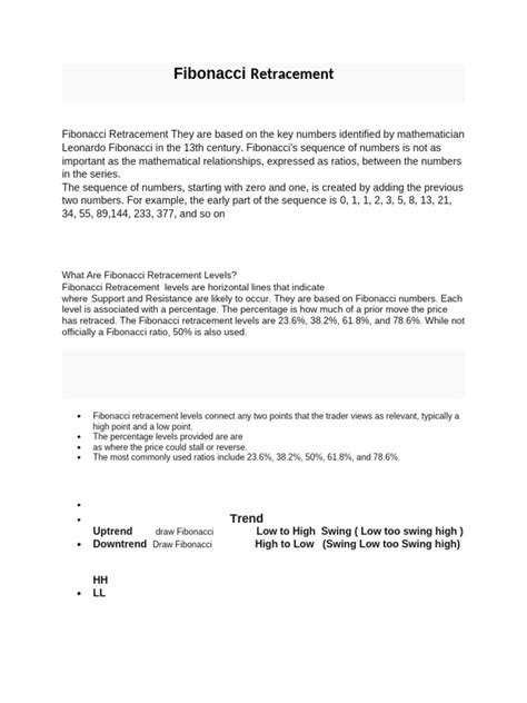 Fibonacci Retracement Pdf Mathematics Technical Analysis