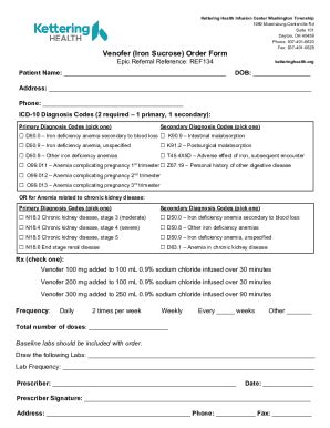 Fillable Online Order Form KH Infusion Docx Fax Email Print PdfFiller