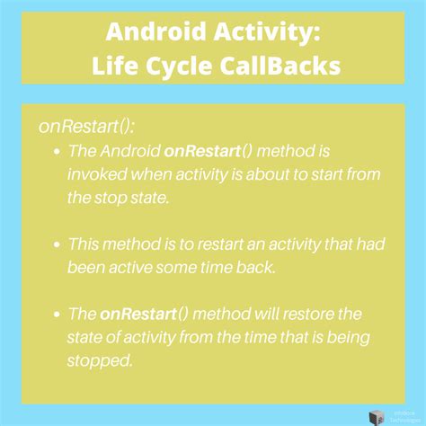 Android Activity Life Cycle Infobook Technologies
