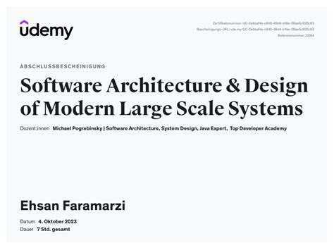 Ehsan Nik Faramarzi On Linkedin Course Software Architecture