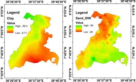 B Soil Textural Class Percentage Map Download Scientific Diagram