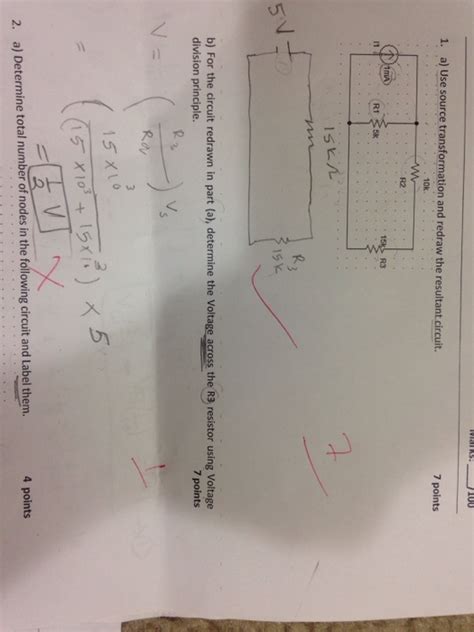 solved 1 a use source transformation and redraw the