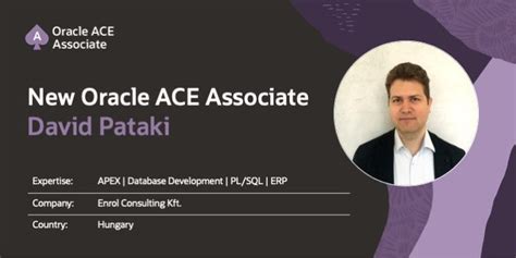 Oracleace Oracleapex David Pataki
