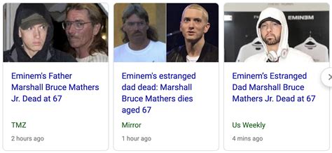 Free To Find Truth 44 67 Eminems Father Dead At Age 67 June 26 2019 News