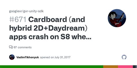 Cardboard And Hybrid 2D Daydream Apps Crash On S8 When Screen