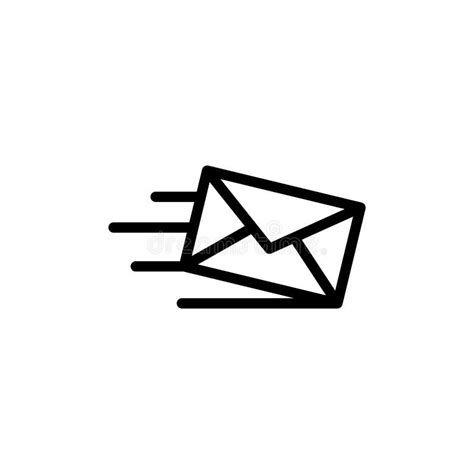 Sent Mail Icon Isolated On Black Sent Mail Symbol Suitable For Graphic Design And Websites On A
