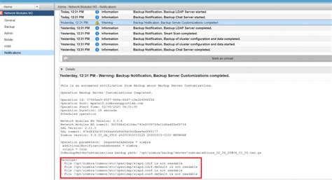 files not readable zimbra tech center