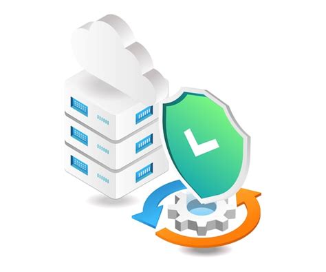 Premium Vector Flat Isometric 3d Illustration Cloud Server Data