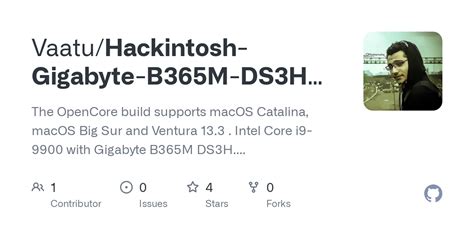 Github Vaatuhackintosh Gigabyte B365m Ds3h Uhd630 Ventura Oc The