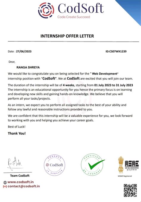 Shreya Ranga On Linkedin Codsoft Webdevelopment Intern