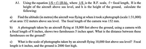 Solved A1 Using The Equation S F Hh Where 1 S Is The Chegg Com