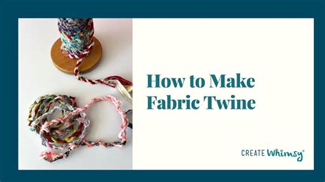 How To Make Fabric Twine Youtube