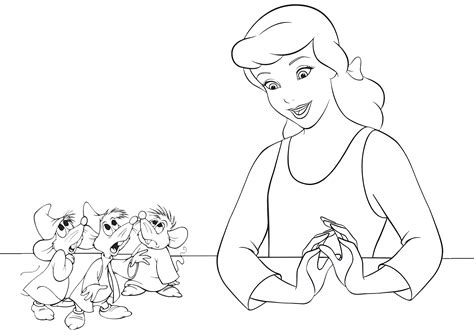 Раскраски Золушка (Cinderella) – распечатать А4