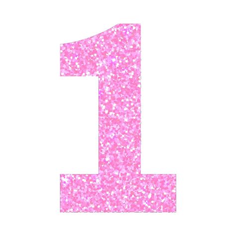 Pink Number 1 Clip Art