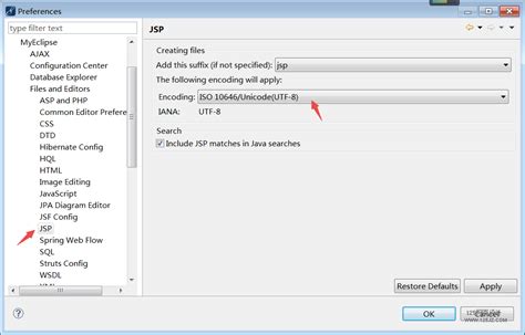 Myeclipse中jsp的页面编码 中文乱码快速解决 125jz