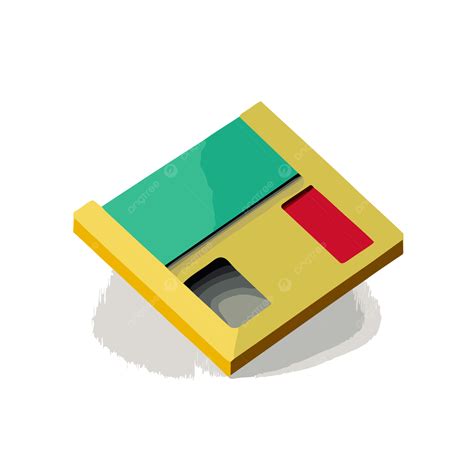 3d Icon For Mobile App Floppy Disk Vector A Simplistic Colorful Icon Of Floppy On A White