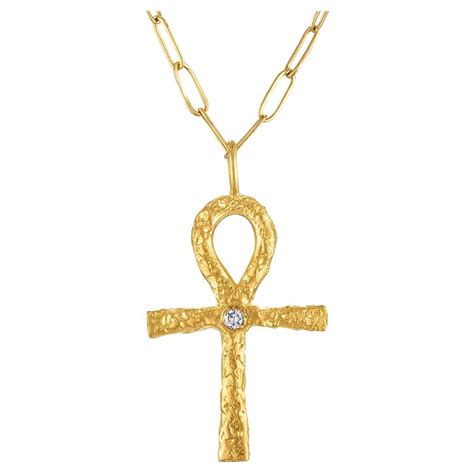 The Mini Ankh Pendant In 22k Gold For Sale At 1stdibs