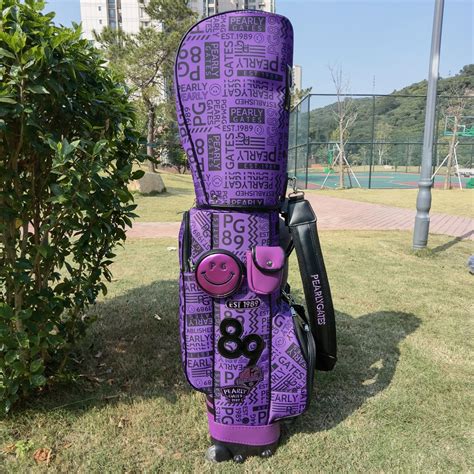 Pearlygates 남성 캐디 골프 직원 패키지 바퀴 달린 퍼플 블랙 골프 가방 Aliexpress