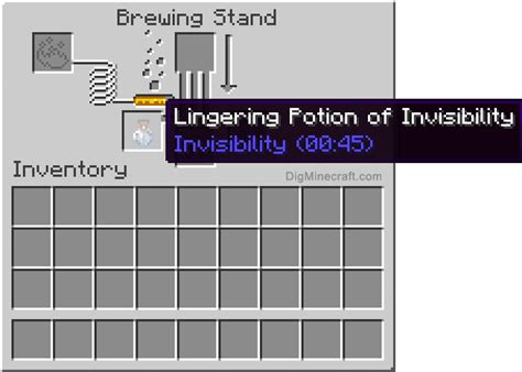 How To Make A Lingering Potion Of Invisibility 045 In Minecraft