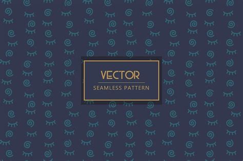 Premium Vector Curvy Spiral Line Geometric Shapes Seamless Repeat