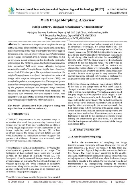 pdf irjet multi image morphing a review