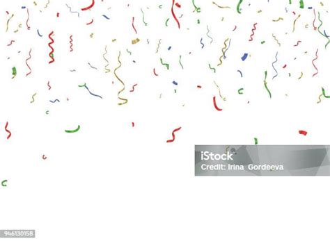 골든 색종이 셀룰러 배경에 고립 축제 벡터 일러스트 리본 흰색 바탕에 작은 색종이 축제 행사 및 파티입니다 벡터 노란색