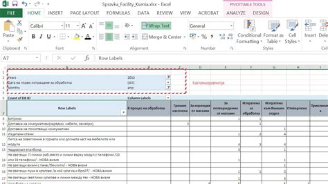 Excel Използване на филтри при Pivot таблици Аула урок