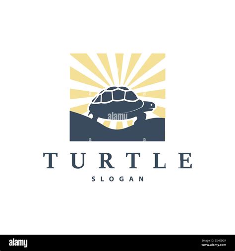 Turtle Logo Design Vector Illustration Symbol Template Stock Vector