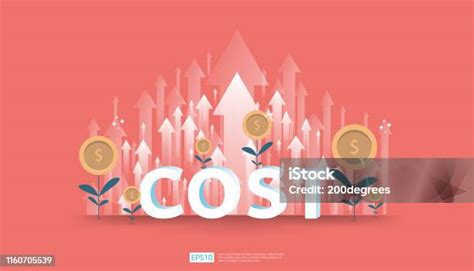 비용 절감 개념에 대한 화살표 증가 잃어버린 위기와 파산 상황에서 경영 배너 또는 배경 벡터 템플릿에 대한 금융 비용 및 이익 개선 그림 가격에 대한 스톡 벡터 아트 및