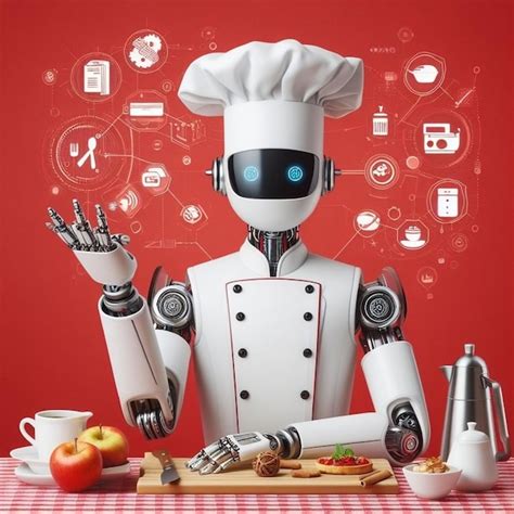 Premium Photo Technology Robot Ai Chef Service Machine Future Robotic